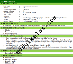 Modul Ajar PAI dan Budi Pekerti Kelas 4 Kurikulum Merdeka - Modul Kelas