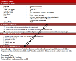 Modul Ajar Kurikulum Merdeka IPAS Kelas 4 SD/MI Fase B - Modul Kelas