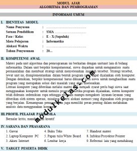 Modul Ajar Kurikulum Merdeka Informatika Kelas 10 Fase E - Modul Kelas