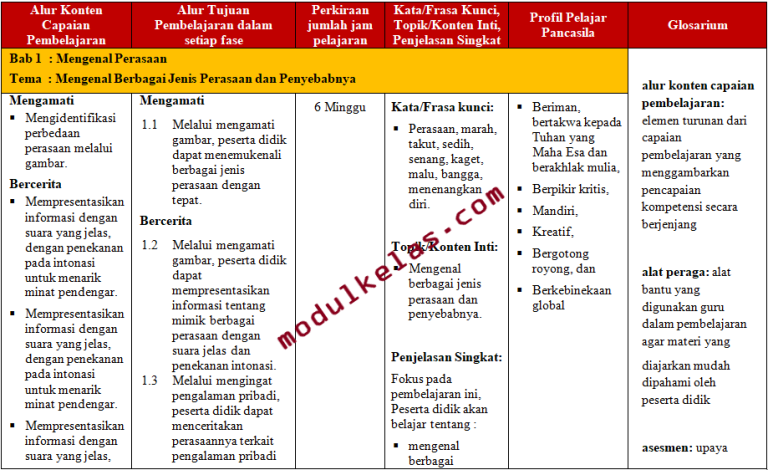 ATP Bahasa Indonesia Kelas 2 SD/MI Fase A Kurikulum Merdeka - Modul Kelas