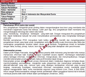 Modul Ajar Kurikulum Merdeka Kelas 6 SD/MI IPAS Fase C - Modul Kelas